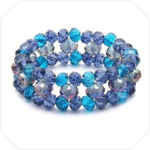 Jewelry | Gorgeous Blue Crystal Bead Bracelet | Poshmark